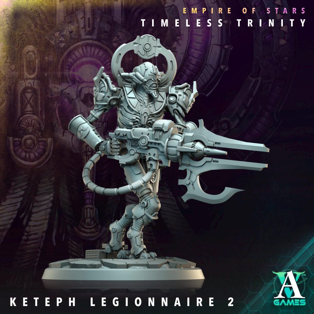 Sci-fi Miniature Robot Legionnaire, Timeless Trinity | Base Diameter ...