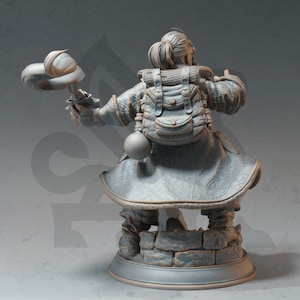 Dwarf Alchemist Artificer | Miniature | 28mm, 32mm, 54mm, 75mm Scales ...