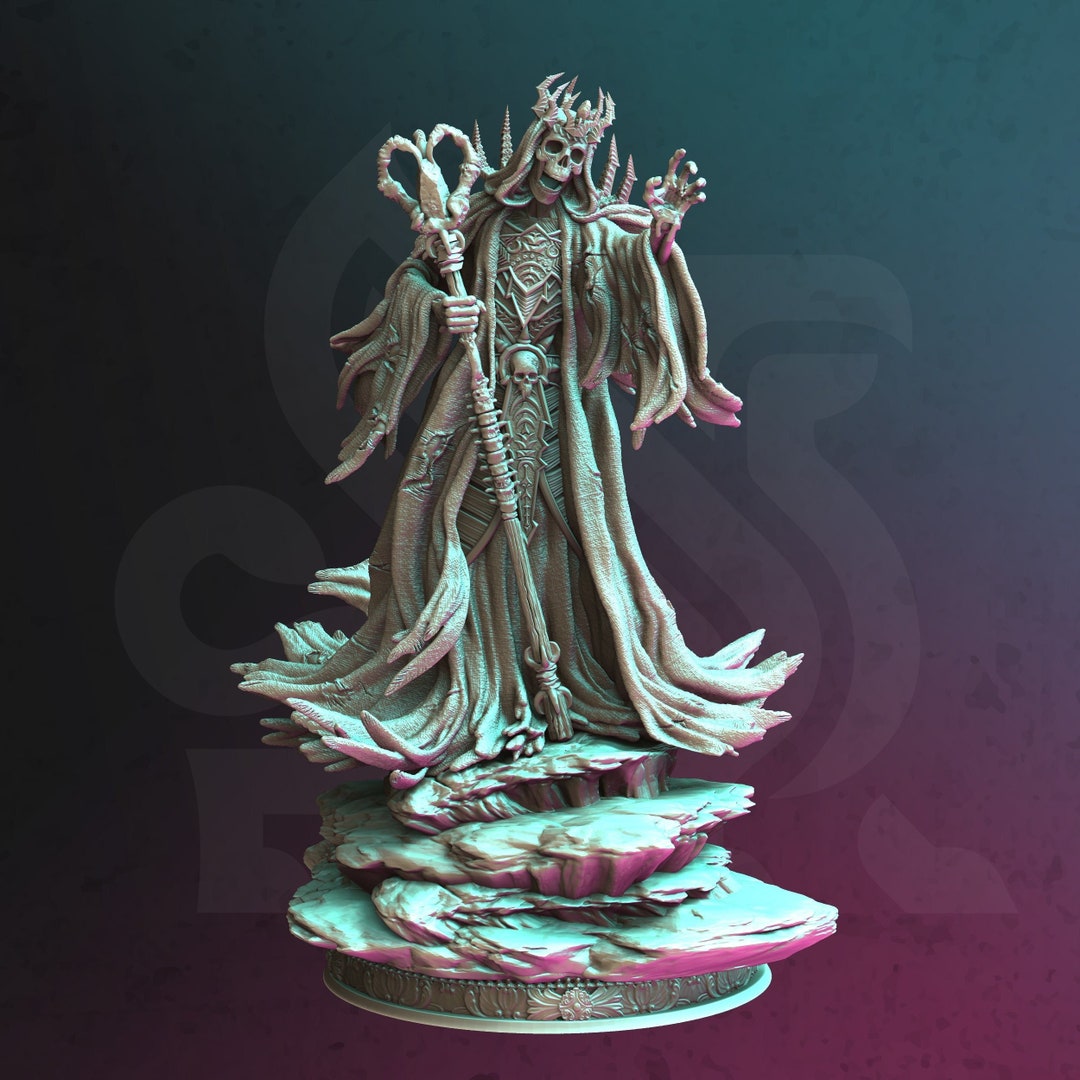 Undead Lich, Arch-lich Monster Miniature 28mm,32mm,54mm,75mm,100mm ...