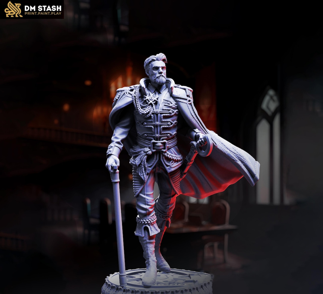 Vampire Noble Miniature | Court General | RPG & Collector Figure - Etsy