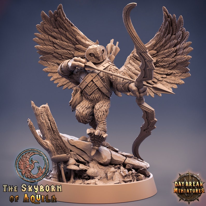 Owlfolk Ranger Miniature | Bow Master Sharpshooter | Dnd Pathfinder ...