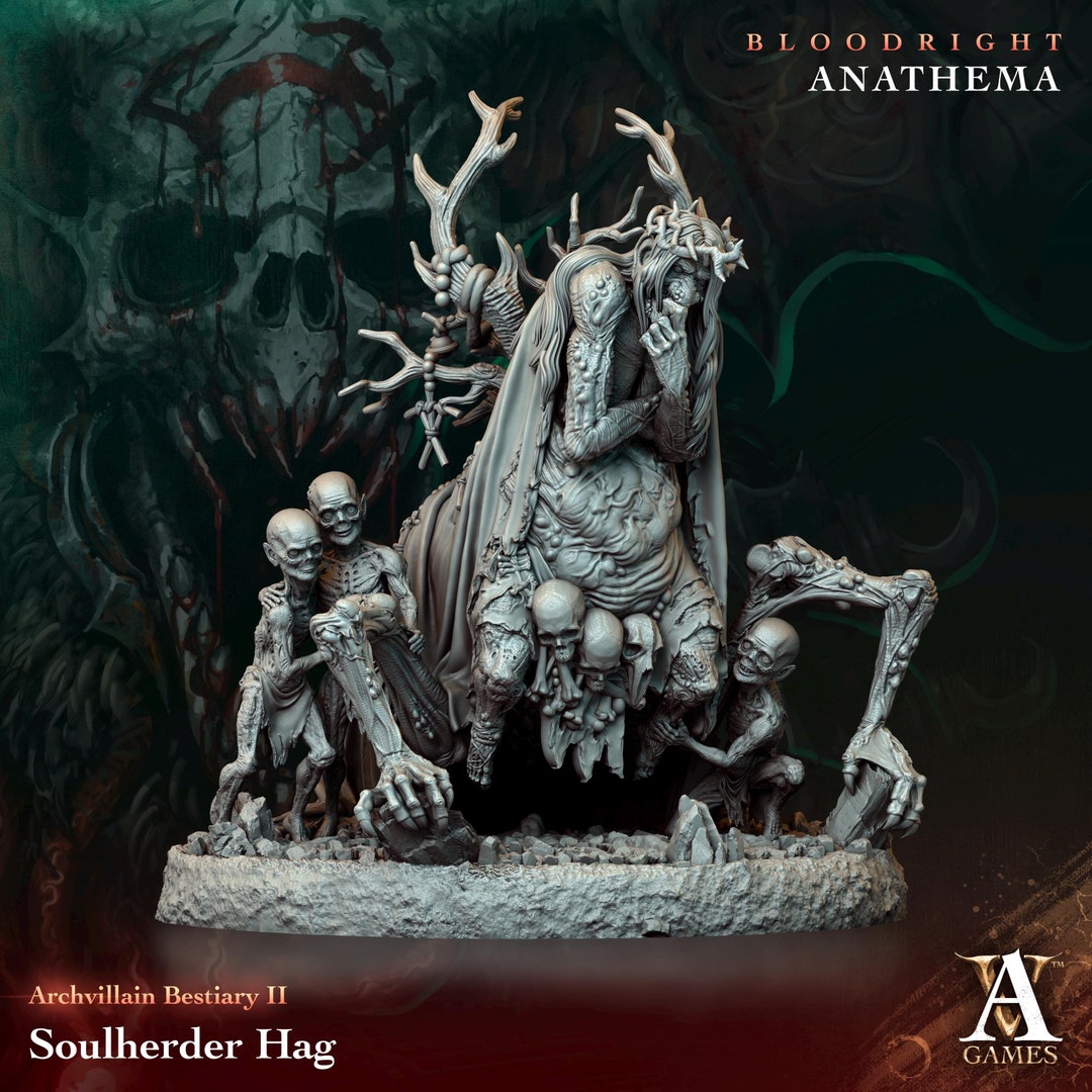Soulherder Hag (5 Sizes) Unpainted Miniature Dnd 5e | 28mm,32mm, 54mm ...