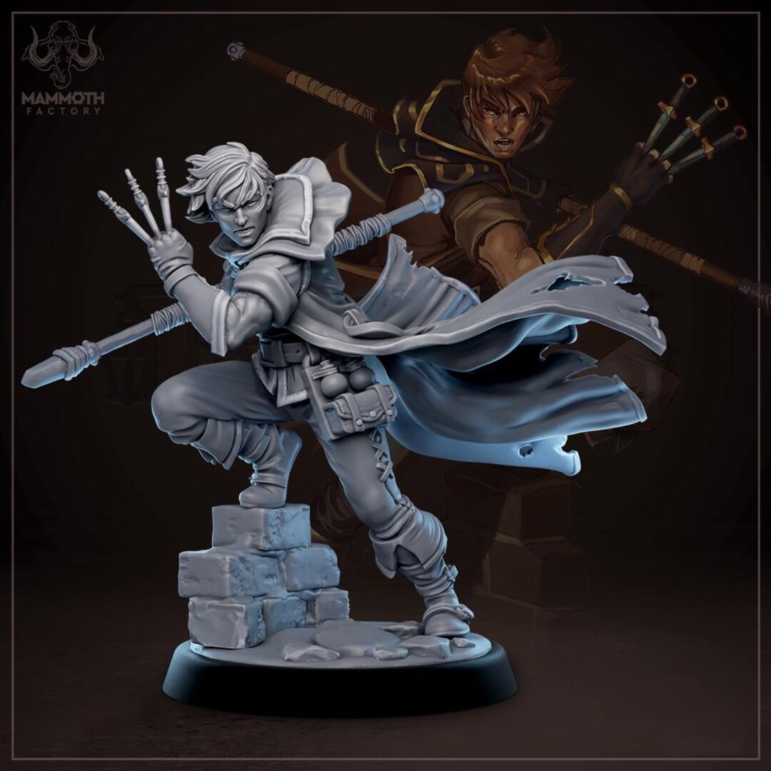 Human Rogue Arcane Trickster, Thief PC / NPC D&D Unpainted | 5 Sizes ...