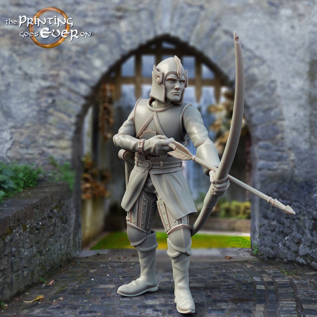 Human Soldier Paladin Fighter With Bow and Arrows | 5 Sizes /scale ...