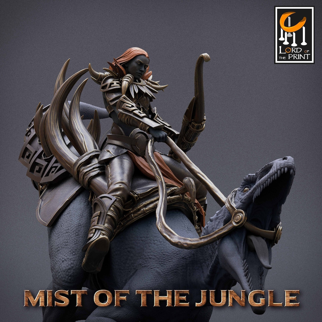 Amazon Archer on Crouched Raptor, Amazon Fighter Ranger | Dungeons and ...