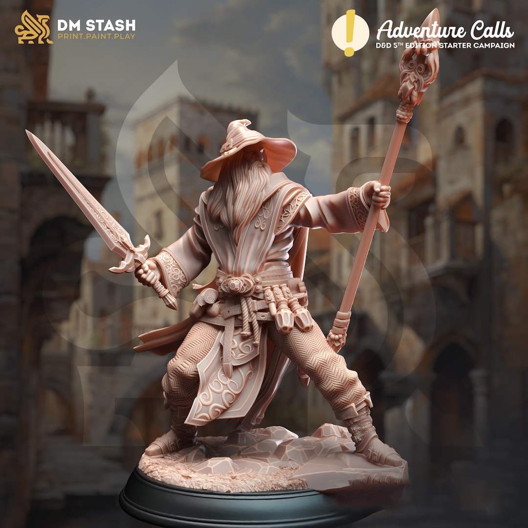 War Wizard, Warlock, Sorcerer PC / NPC Resin Miniature | 5 Sizes ...
