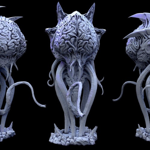 Elder Brain Mind Flayer Illithid Unpainted 130 Mm - Etsy
