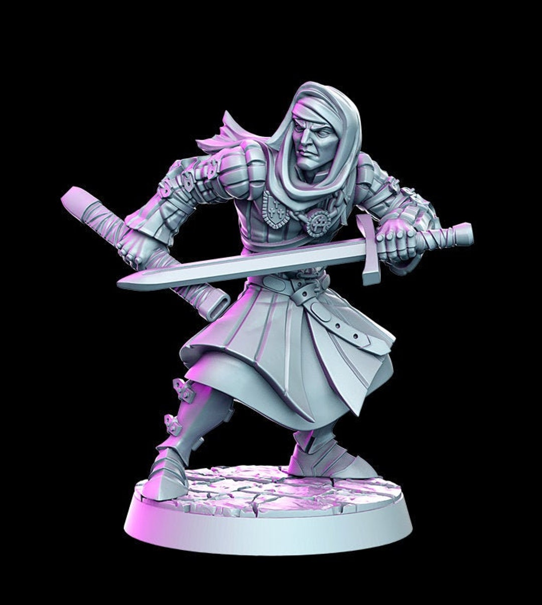 Human Rogue Assassin Classic JRPG 3 Sizes /scale Miniature Unpainted ...
