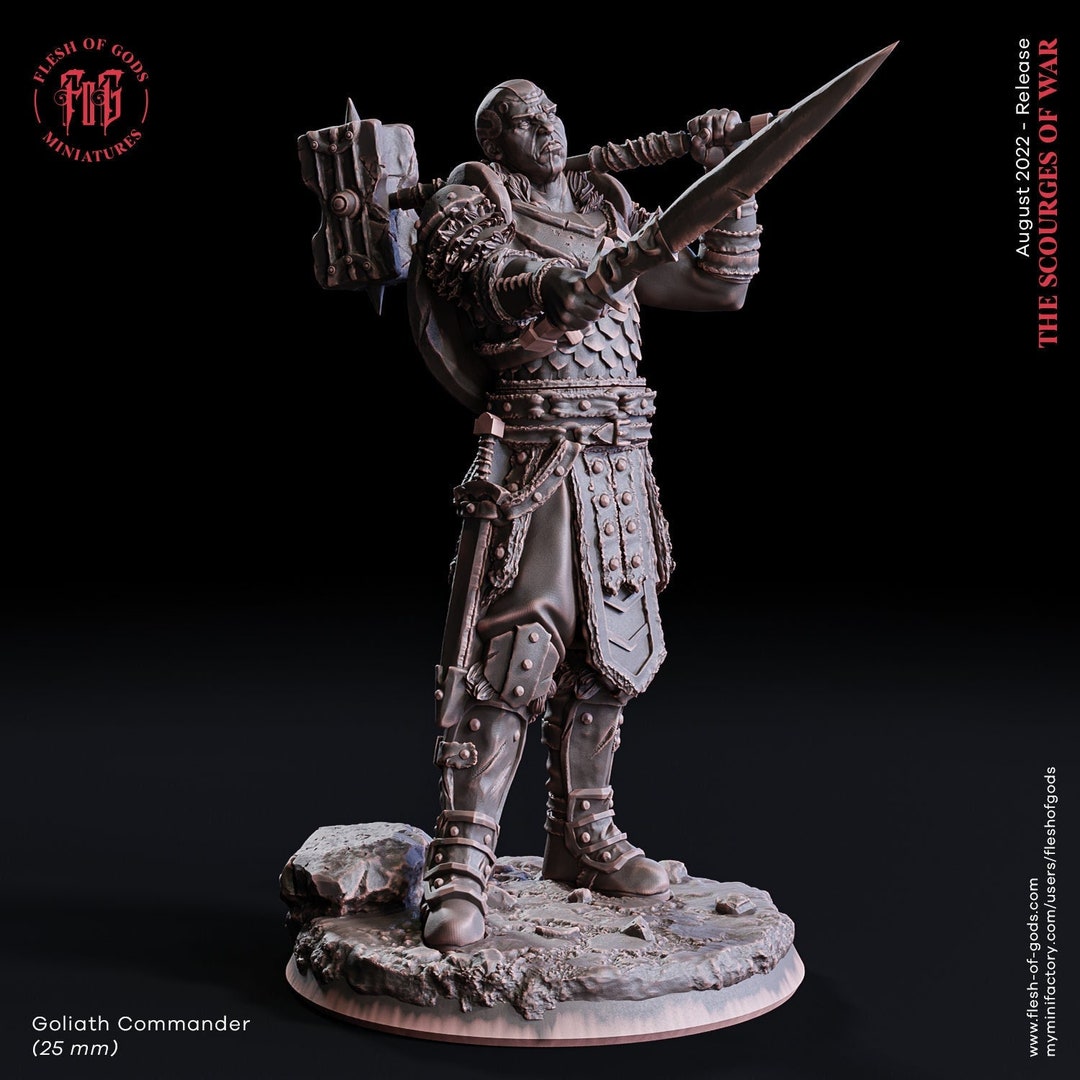 Fighter Battle Master in Armor Sword and Hammer /dnd| 3 Sizes /scales ...