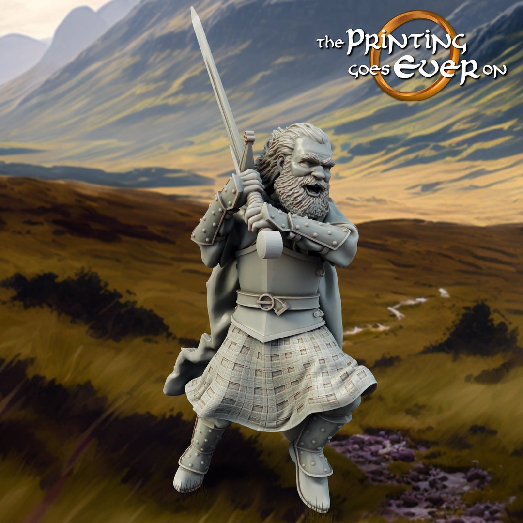 Human Highlander Ranger Fighter | Miniature | 5 Sizes /scale ...