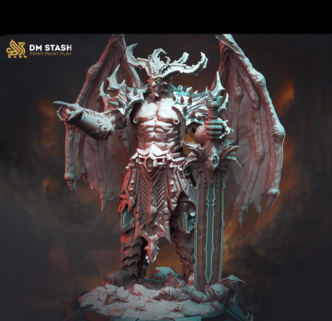 Greater Devil - Horned Devil, Demon Lord | 4 Sizes: 35mm,50mm,60mm,75mm ...