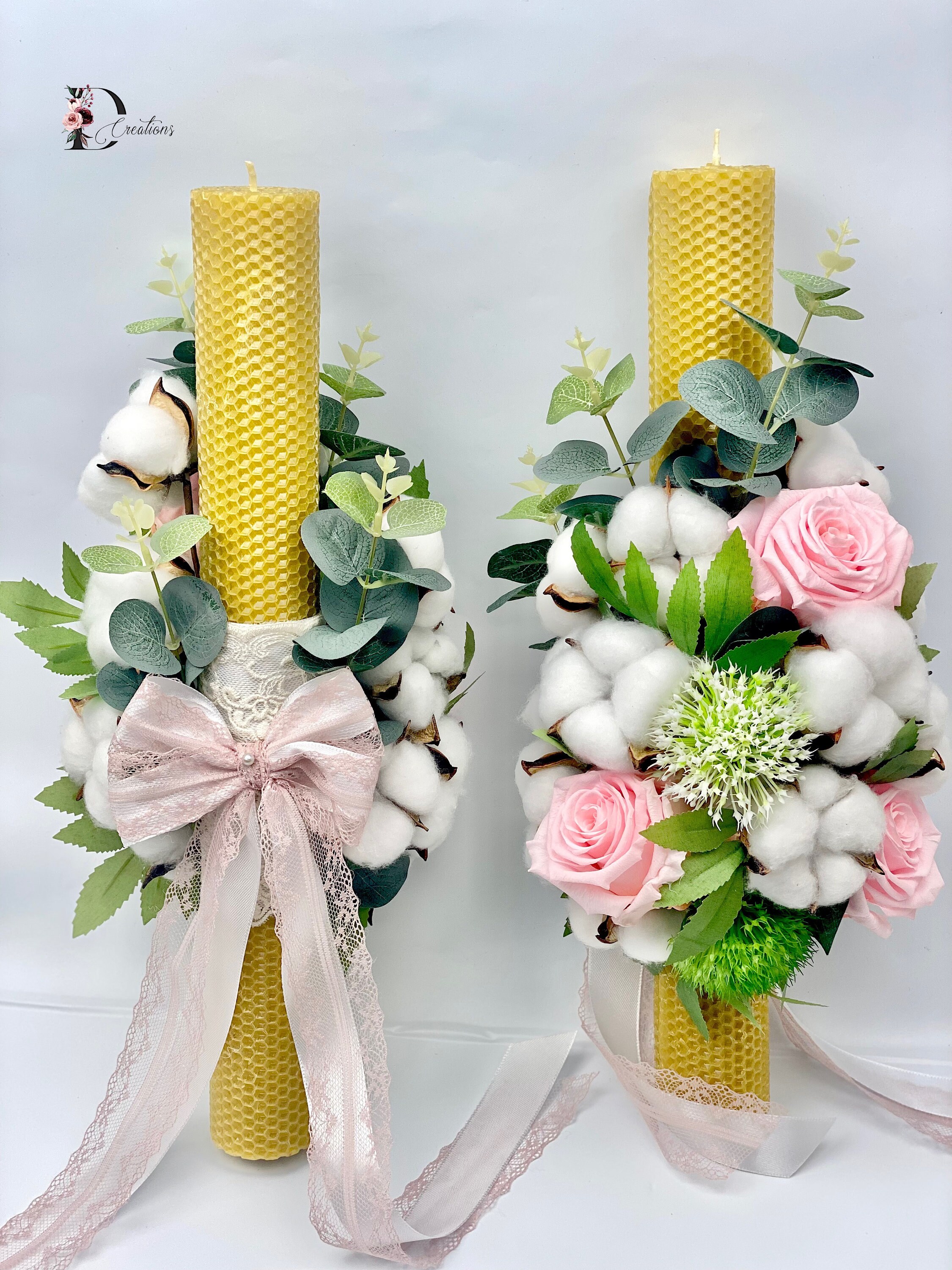 Wedding Candles| Ceremony Candles| Wedding Day| Dry Flowers| Preserved ...