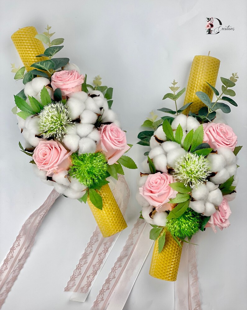 Wedding Candles| Ceremony Candles| Wedding Day| Dry Flowers| Preserved ...