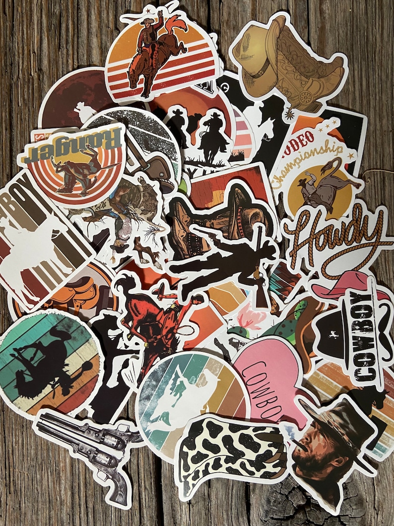 Western Sticker Pack 10 - Etsy