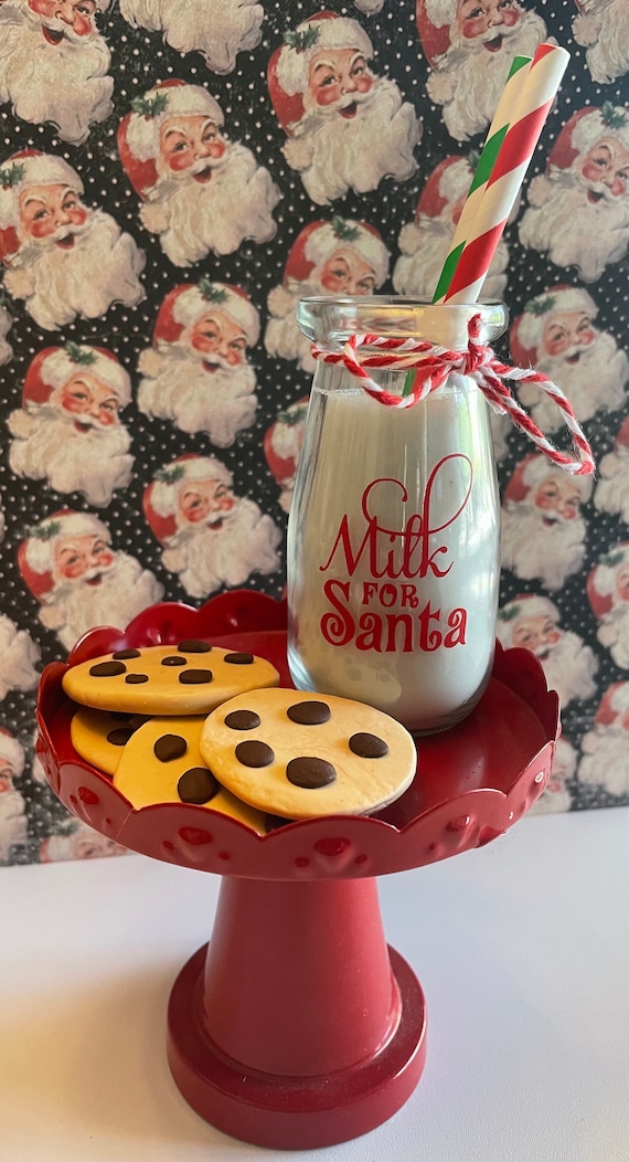 Santa Faux Milk Milk for Santa Tier Tray Decor Santa Decor | Etsy