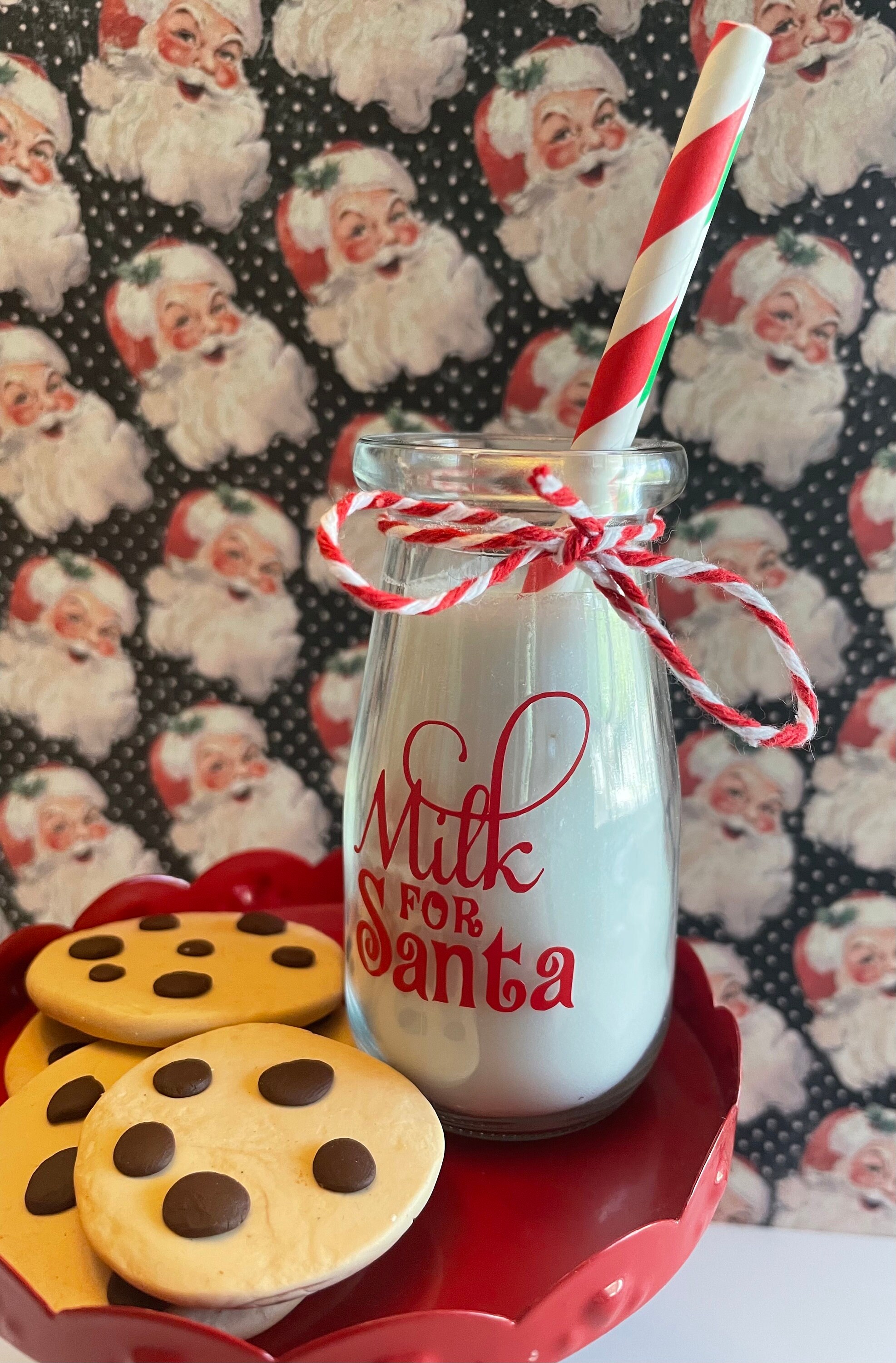 Santa Faux Milk Milk for Santa Tier Tray Decor Santa Decor - Etsy