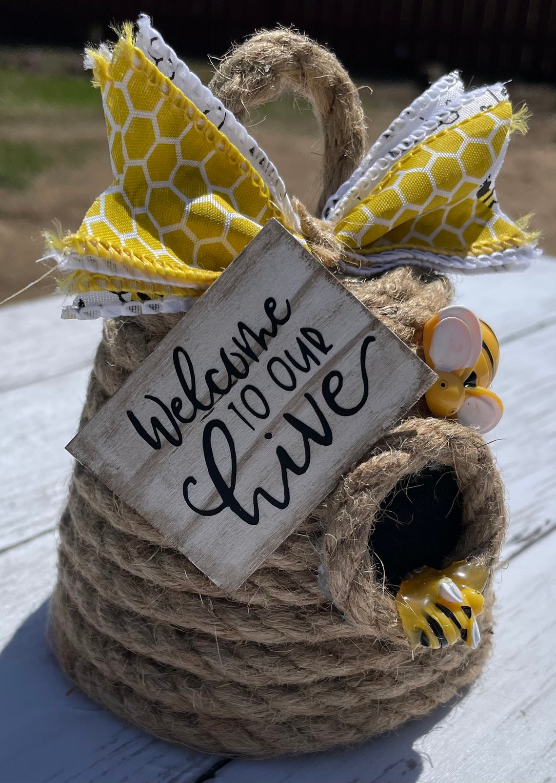 Bee Decor, Tiered Tray Decor, Fake Bee Hive, Bee Hive Decor, Summer ...