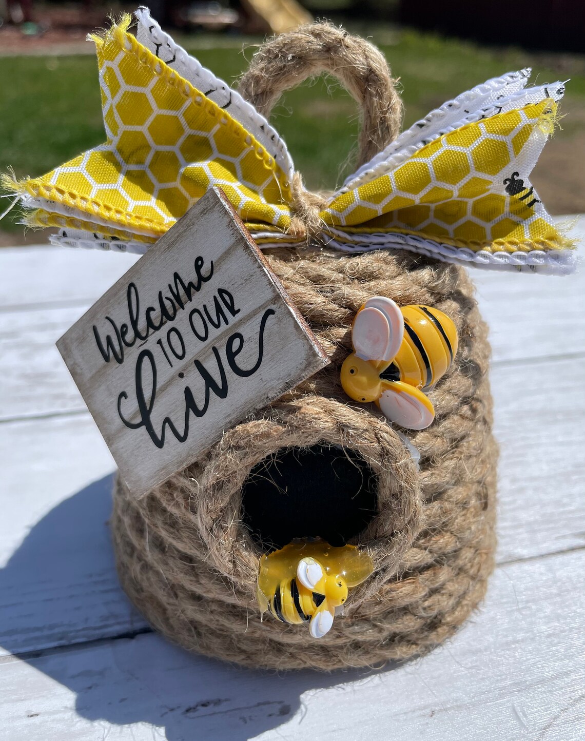 Bee Decor, Tiered Tray Decor, Fake Bee Hive, Bee Hive Decor, Summer ...