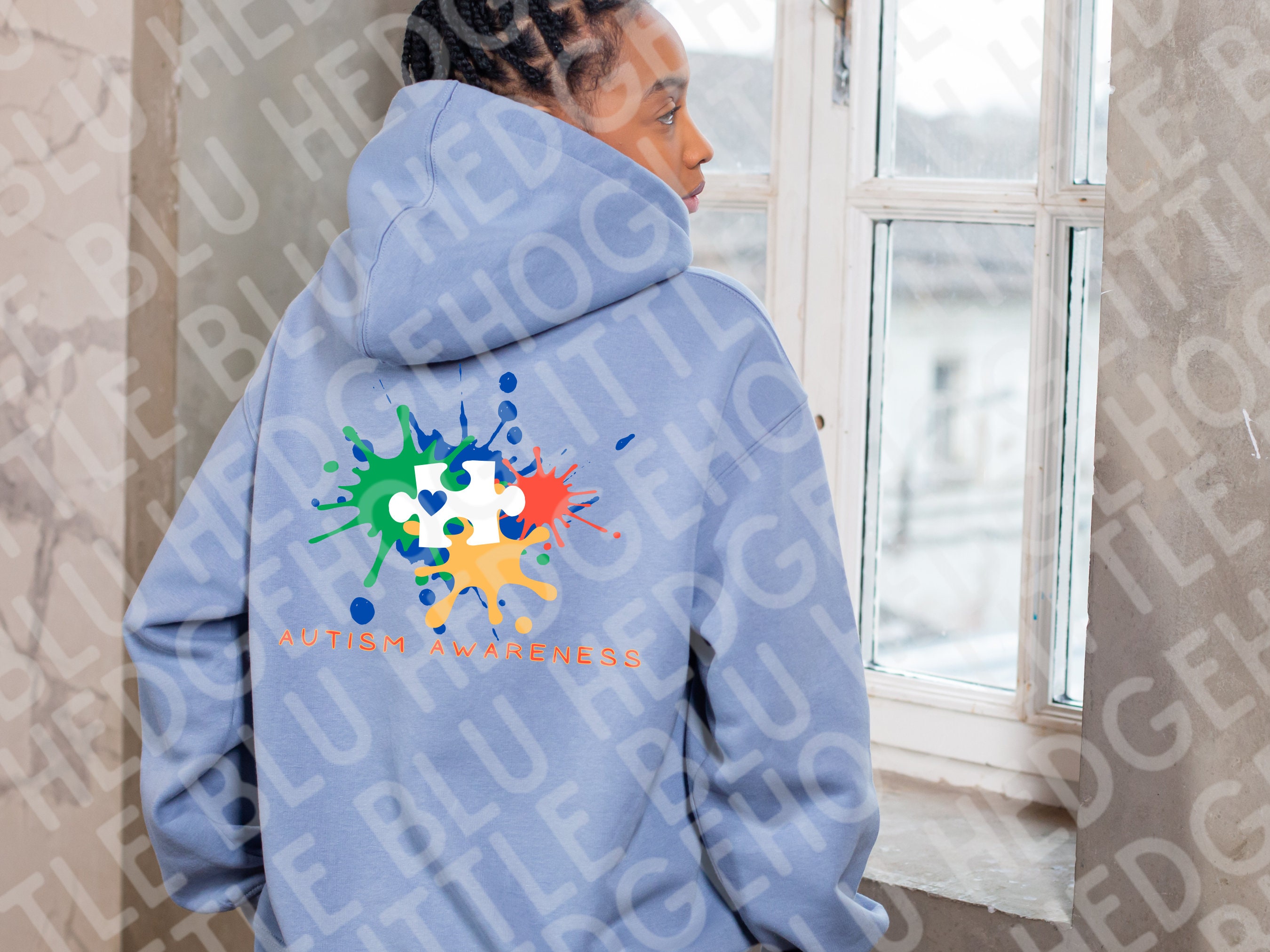 Autism Awareness Paint Splatter PNG: Puzzle Piece Heart Design (digital ...