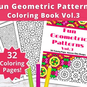 Geometric Coloring Book Pattern Coloring Adult Digital - Etsy