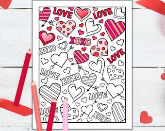 Unicorn Valentine's Day Coloring Pages, Valentines Printables ...