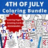 Happy 4th of July Coloring Cards DIY Fourth of July Greeting Cards ...