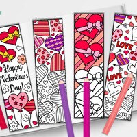 Axolotl Valentine’s Day Printable Bookmarks Cards - Etsy