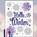 Hello Winter Snowflake Coloring Page: Family Fun (PDF Download) - Etsy