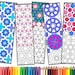 Coloring Bookmarks - Geometric Bookmarks - Adult Coloring Page ...