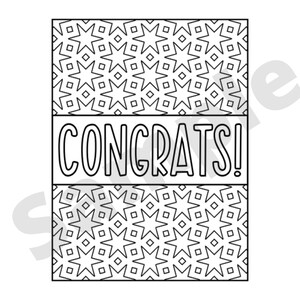 Congratulations Cards to Color - Congrats Coloring Pages - Congrats ...