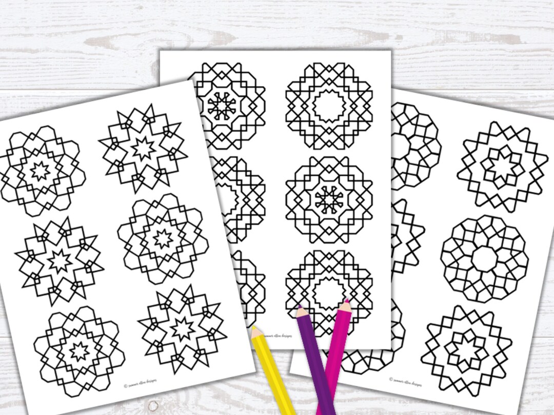 Mini Mandalas Coloring Bundle - Simple Coloring Mandalas - Printable ...