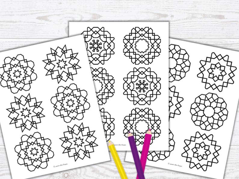 Mini Mandalas Coloring Bundle Simple Coloring Mandalas - Etsy