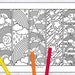 Rainbow Coloring Bookmarks Cute Rainbow Designs With Hearts - Etsy