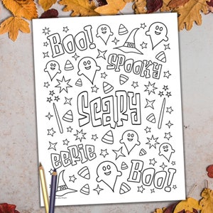 Halloween Coloring and Fall Coloring Pages - Fall Theme Coloring ...