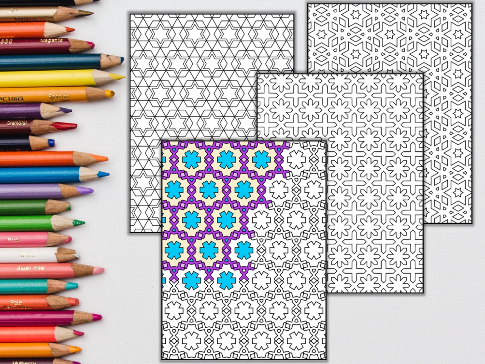 Geometric Pattern Coloring Pages For Kids