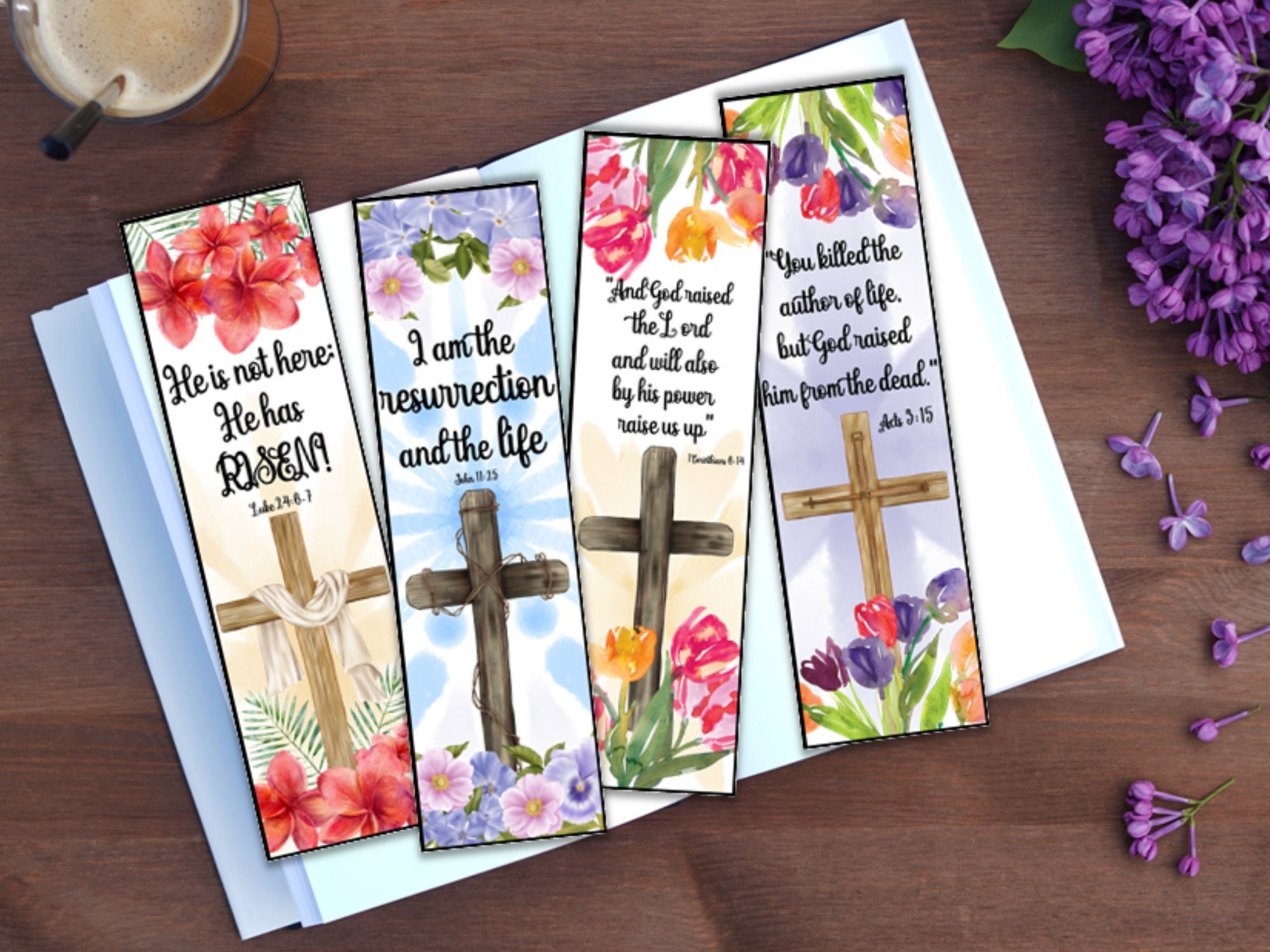 Easter Bookmarks Religious Easter Gifts Bible Verse - Etsy