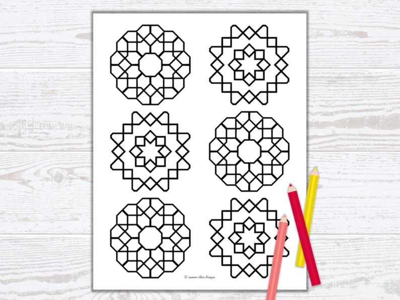 Mini Mandalas Coloring Bundle Simple Coloring Mandalas - Etsy