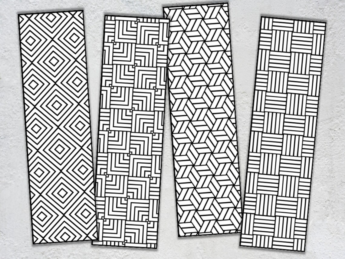 Coloring Bookmarks Geometric Patterns for Coloring Bold Coloring Pages ...
