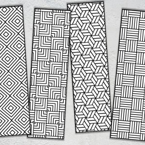 Coloring Bookmarks - Geometric Patterns for Coloring - Bold Coloring ...