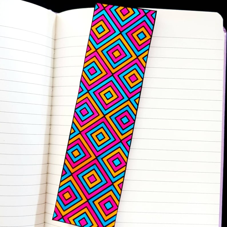 Coloring Bookmarks Geometric Patterns for Coloring Bold - Etsy