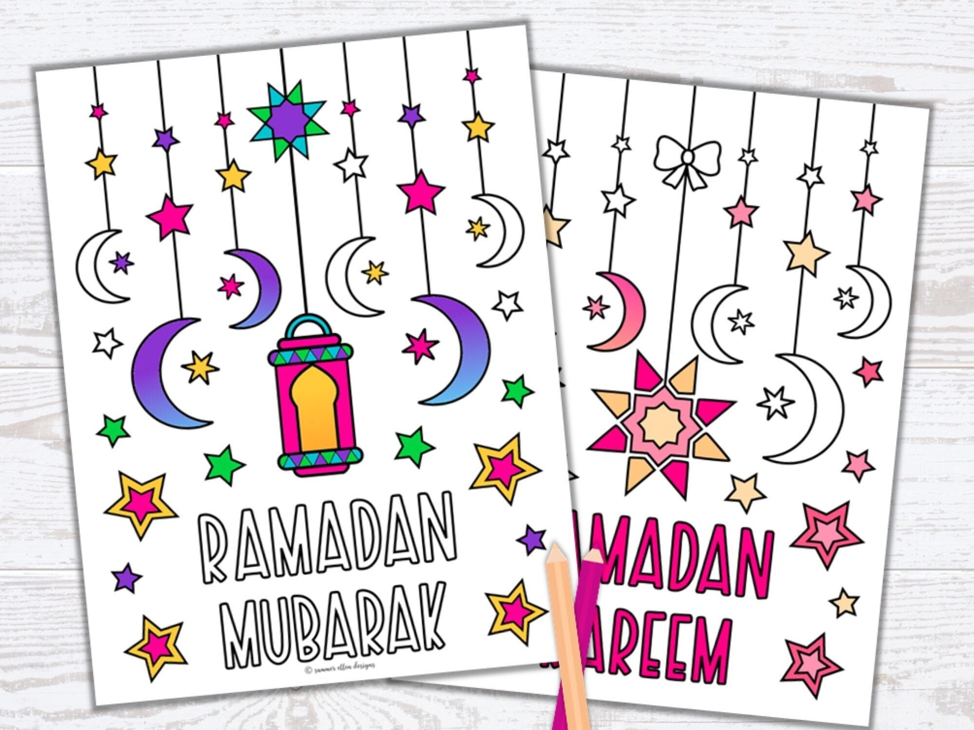 2 Ramadan Coloring Pages Ramadan Printable for Kids and - Etsy