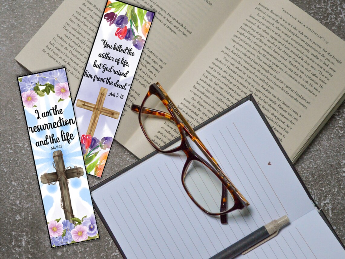 Easter Bookmarks Religious Easter Gifts Bible Verse - Etsy