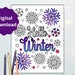 Hello Winter Snowflake Coloring Page Winter Holiday Activities Xmas ...