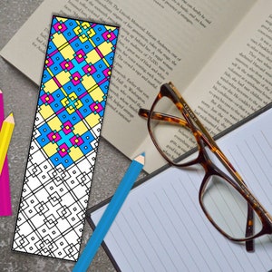 Geometric Bookmarks - Coloring Bookmarks - Coloring Sheets for Adults ...