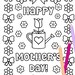 Happy Mother's Day Coloring Page for Kids DIY Mother's Day Gift Gifts ...