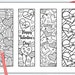 Valentine's Day Coloring Bookmarks Digital Bookmarks to Color Valentine ...