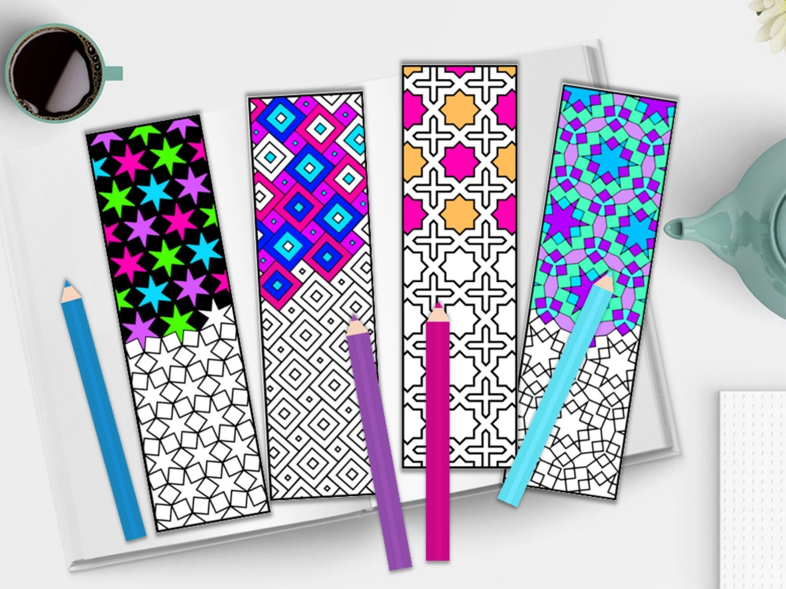 Coloring Bookmarks Bookmarks to Color for Kids Color Your Own Printable ...