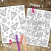 Coloring Card Happy New Year New Year Coloring Page New Year Greeting ...