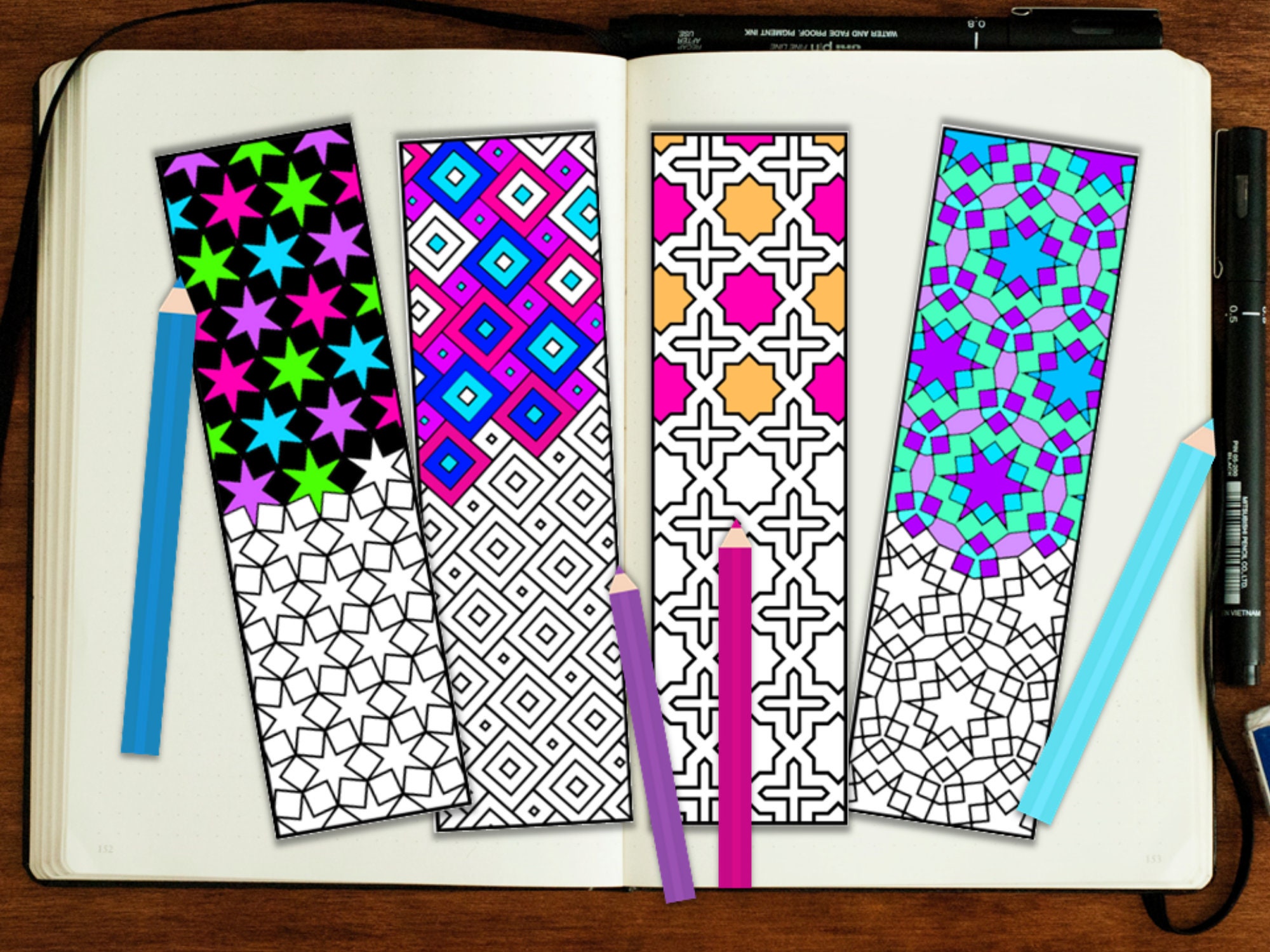 Coloring Bookmarks Bookmarks to Color for Kids Color Your Own Printable ...
