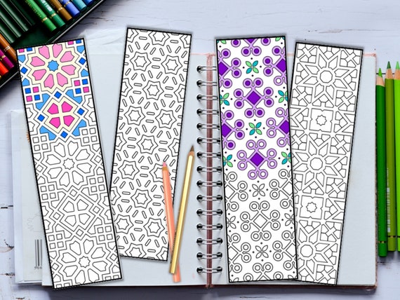 Coloring Bookmarks Adult Coloring Page Bookmarks to Color - Etsy